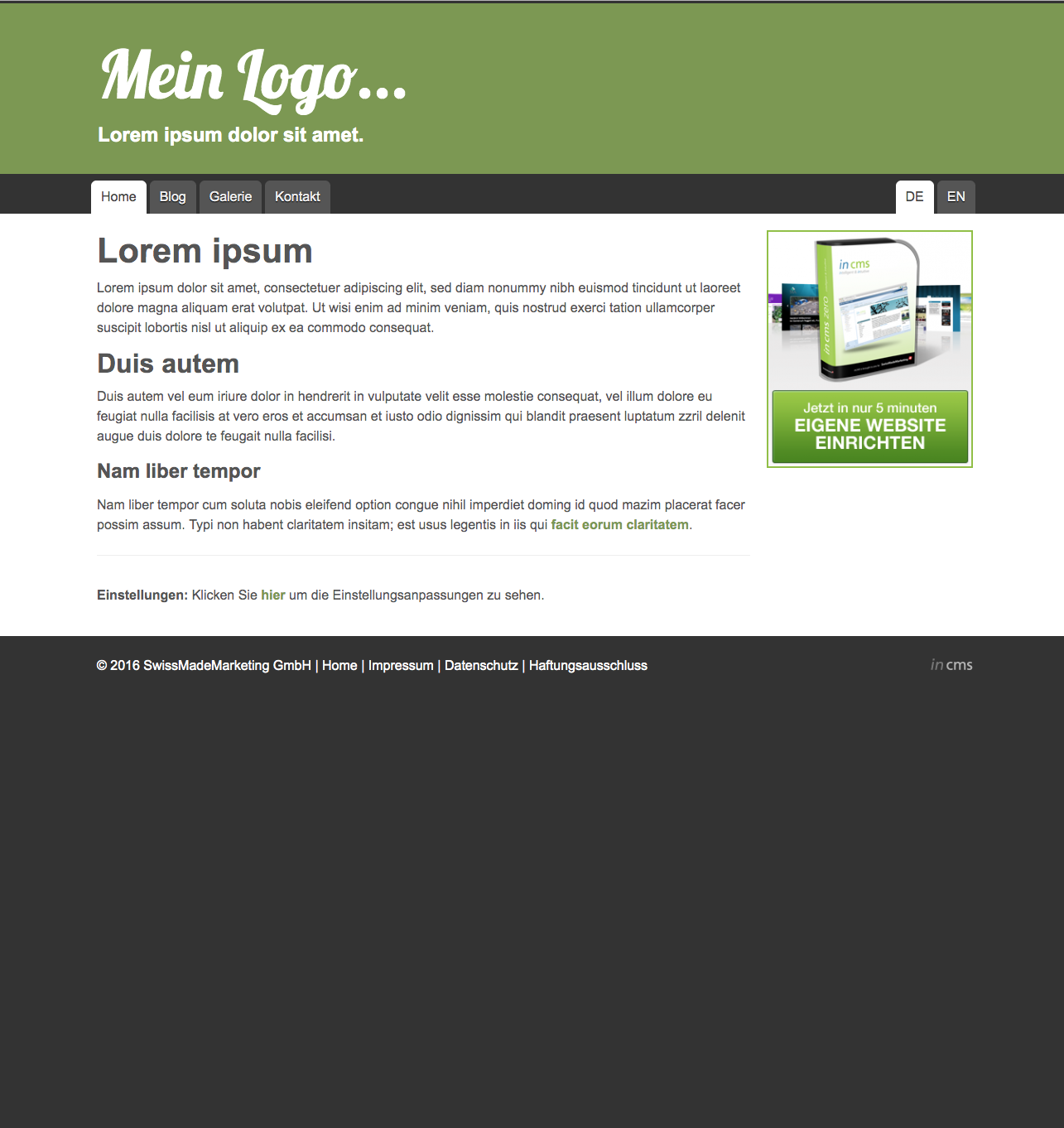 Member Page Templates - inCMS